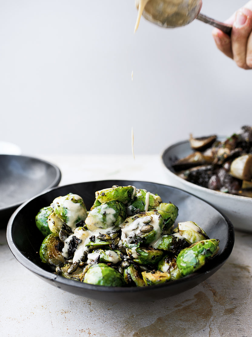 Brussels sprouts with butter and black garlic | Ottolenghi Recipes