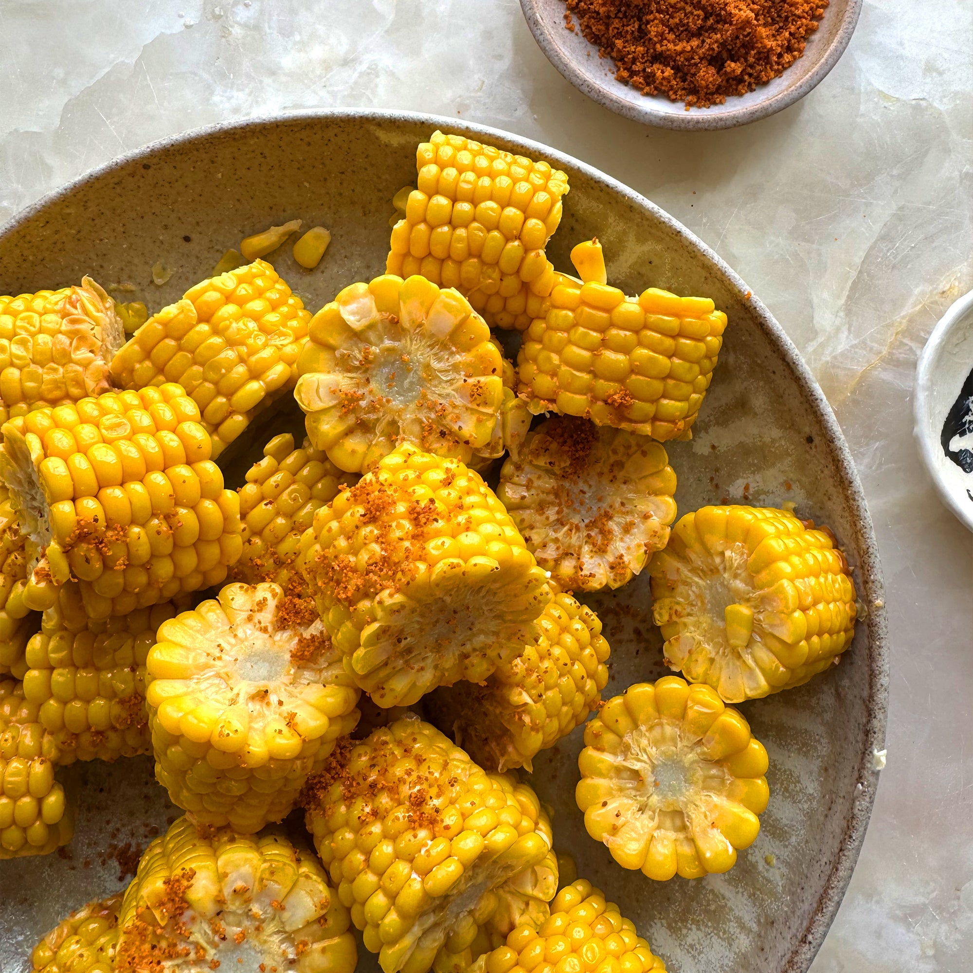 Butter bath corn with gunpowder | Ottolenghi Recipes