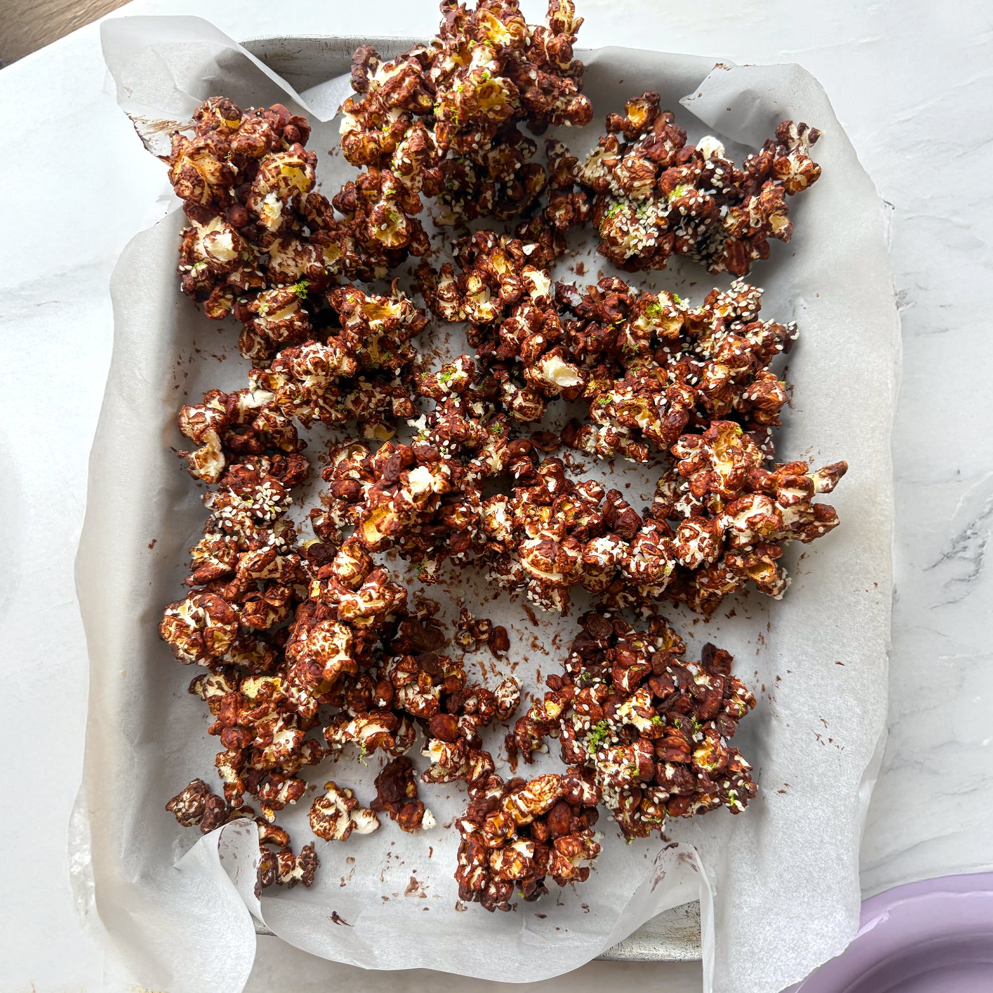 Chipotle chocolate popcorn bites | Ottolenghi Recipes