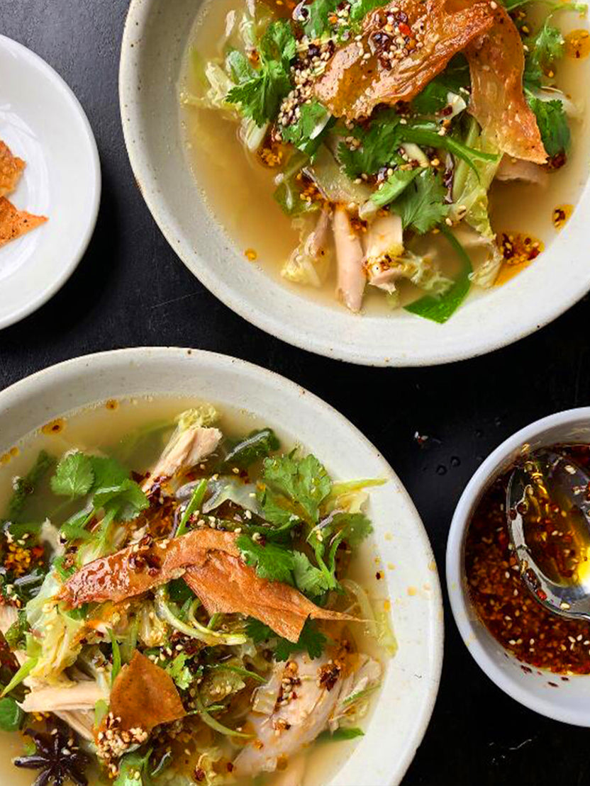 Spicy chicken and cabbage soup | Ottolenghi Recipes